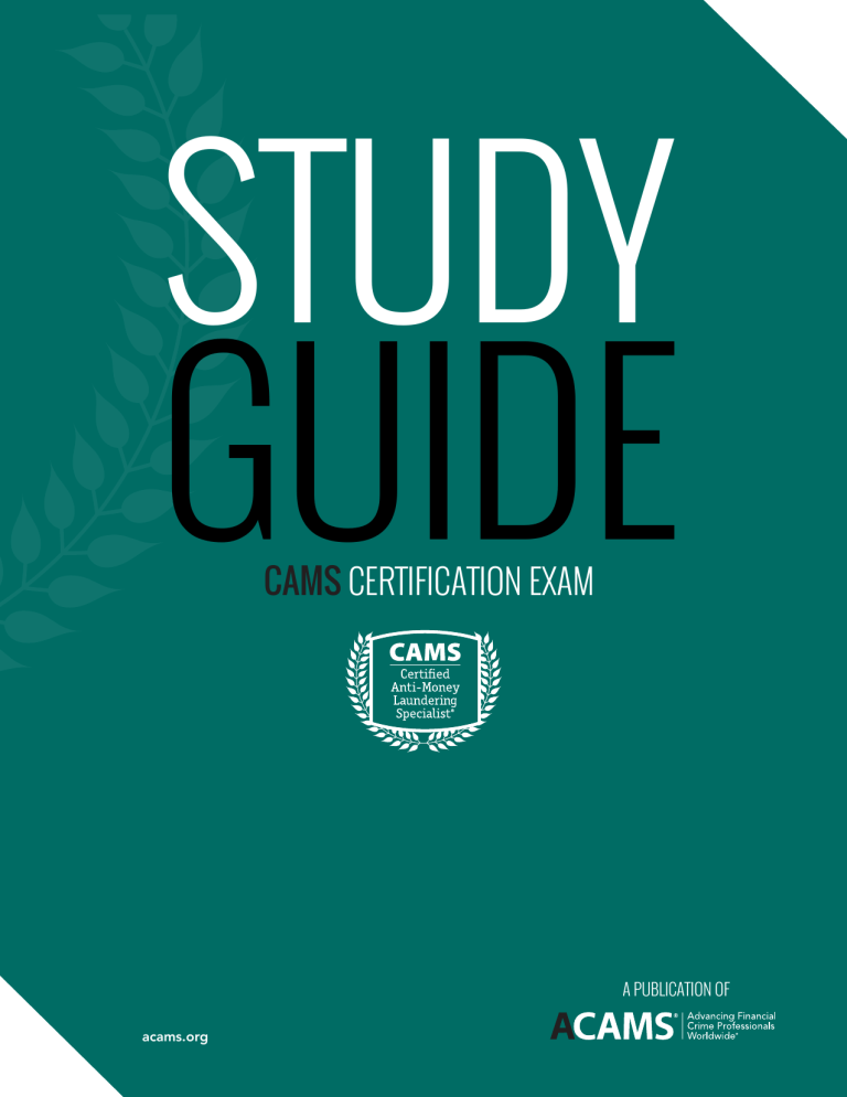 CAMS Certification Exam Study Guide | ACAMS
