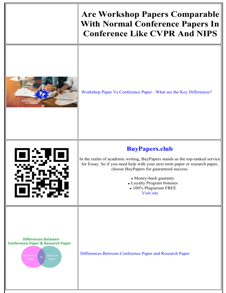 Workshop vs. Conference Papers: Key Differences & Comparison