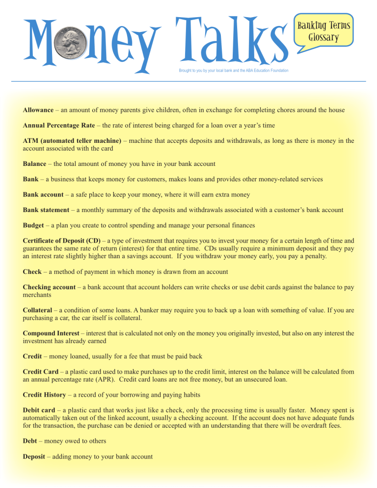 Banking Terms Glossary: Financial Literacy Guide