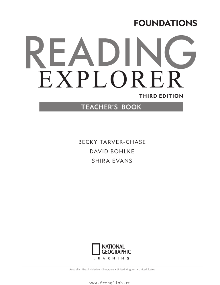 Reading Explorer Foundations Teacher's Book