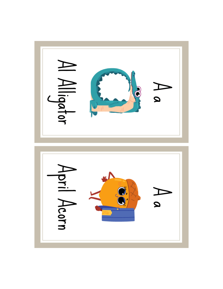 Alphabet Learning Cards: A-Z Letter Recognition for Early Learners