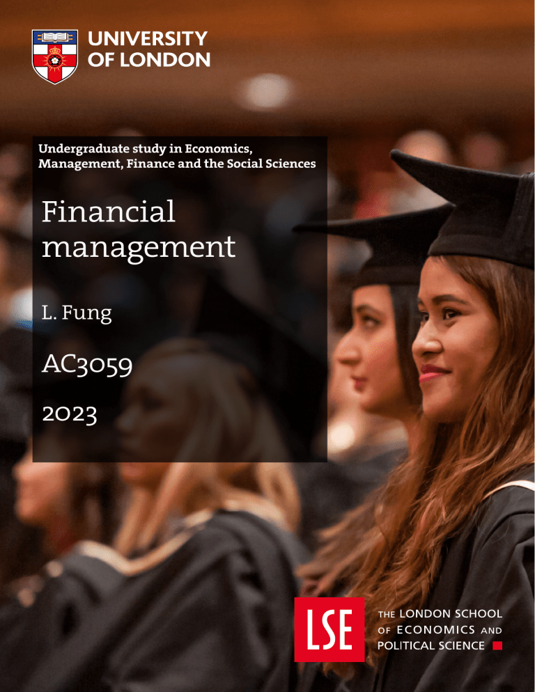 Financial Management Subject Guide | University of London Undergraduate