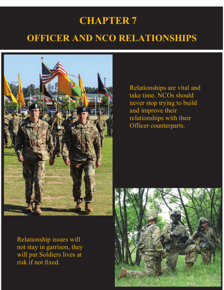 Officer and NCO Relationships: US Army Leadership & Development