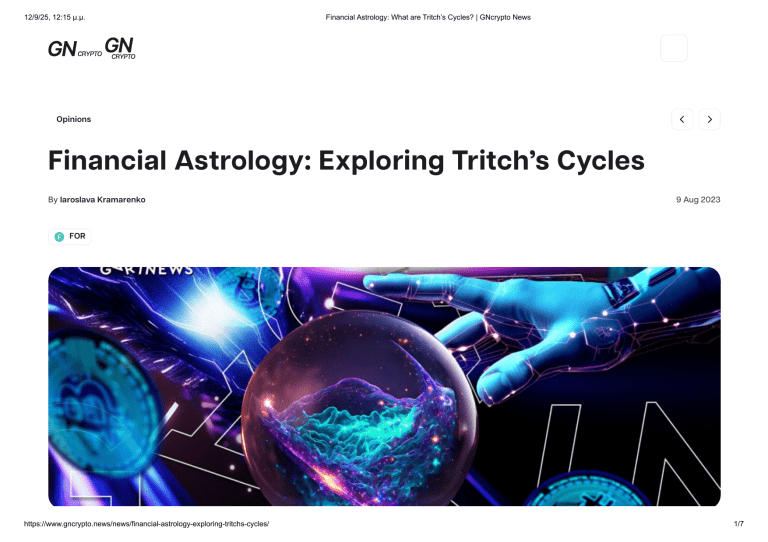 Tritch's Cycles: Financial Astrology & Crypto Investing