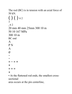 Cylindrical Rod Stress Calculation Problem Solution