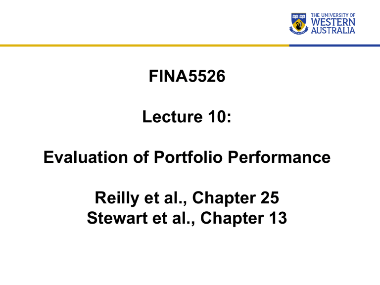 Portfolio Performance Evaluation: Ratios & Measures