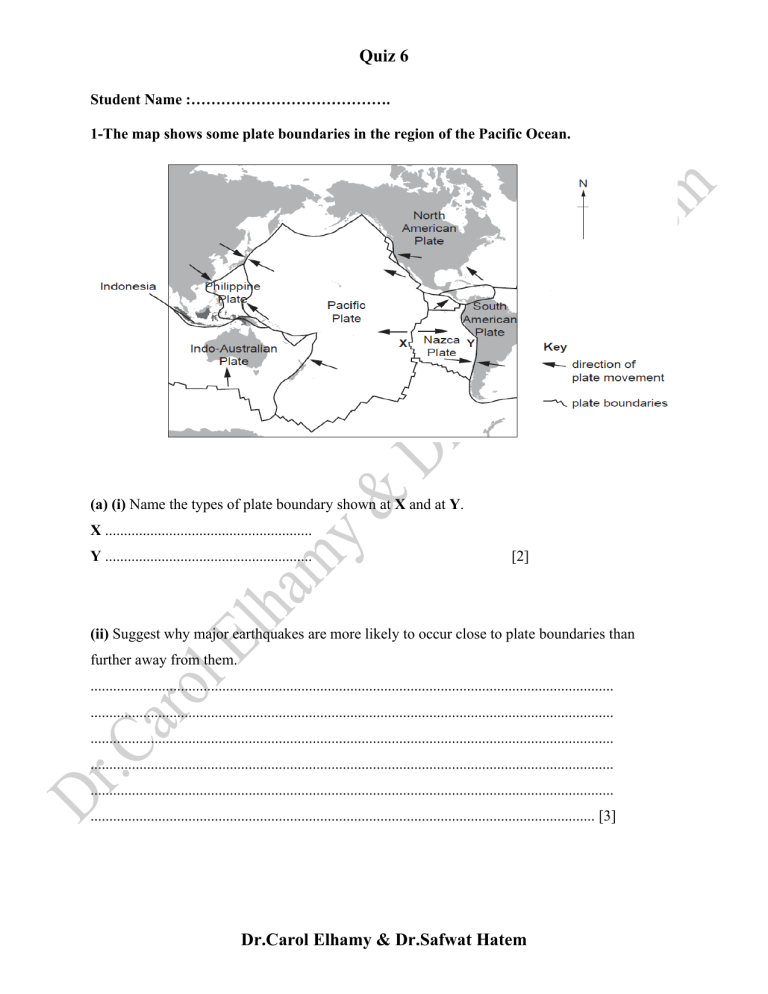 Earth Science Quiz: Plate Tectonics, Earthquakes, and Natural Disasters