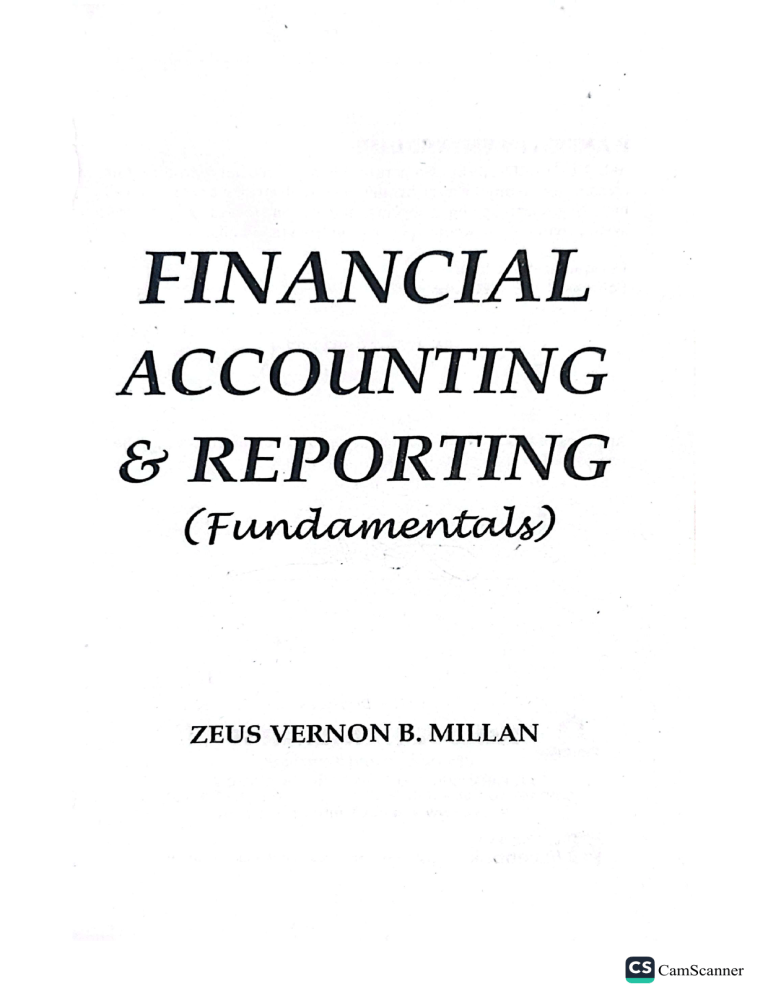 Financial Accounting & Reporting Fundamentals Textbook