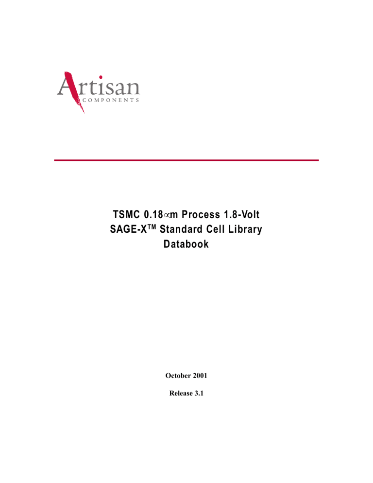 TSMC 0.18µm Standard Cell Library Databook
