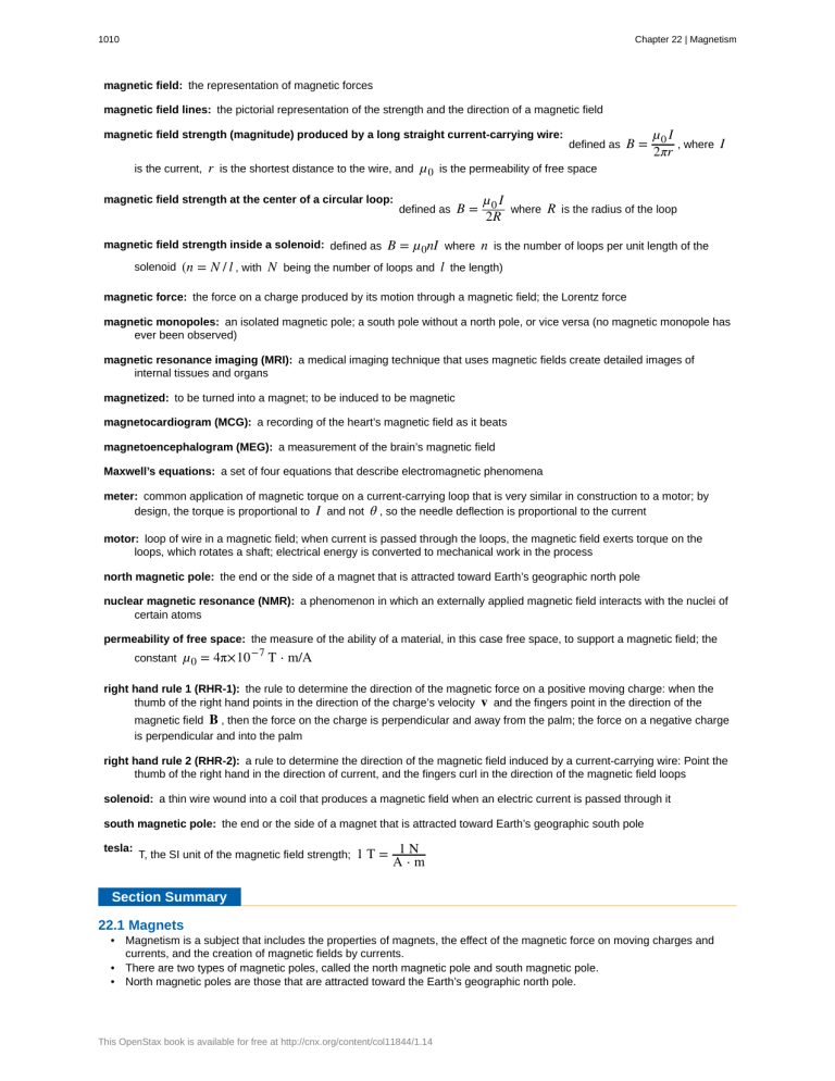 Magnetism: Key Concepts, Formulas, and Applications
