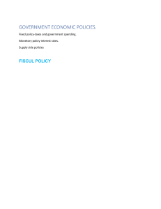 Business Cycle and Economic Policies Guide