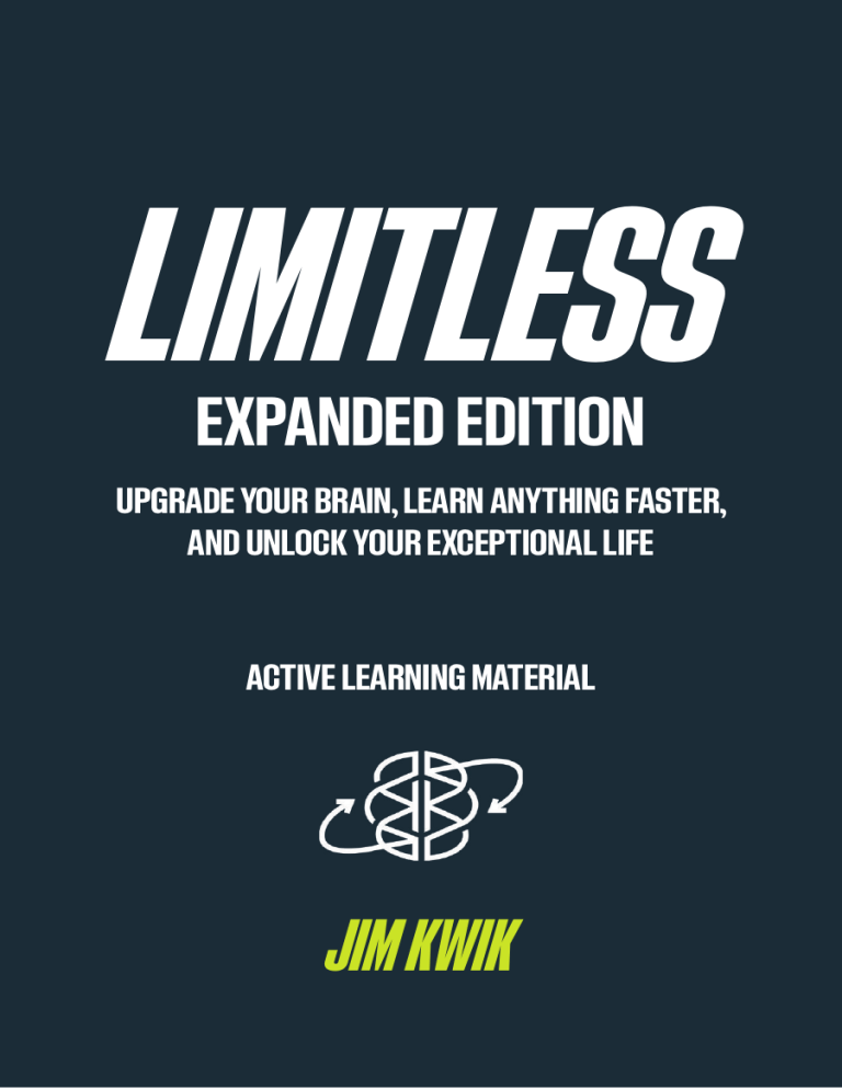 Limitless: Active Learning Material by Jim Kwik