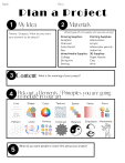 Art Project Planner Worksheet: Idea, Materials, Elements & Principles