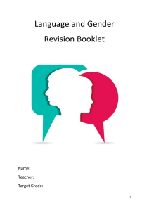 Language & Gender Theories: Deficit, Dominance, Difference
