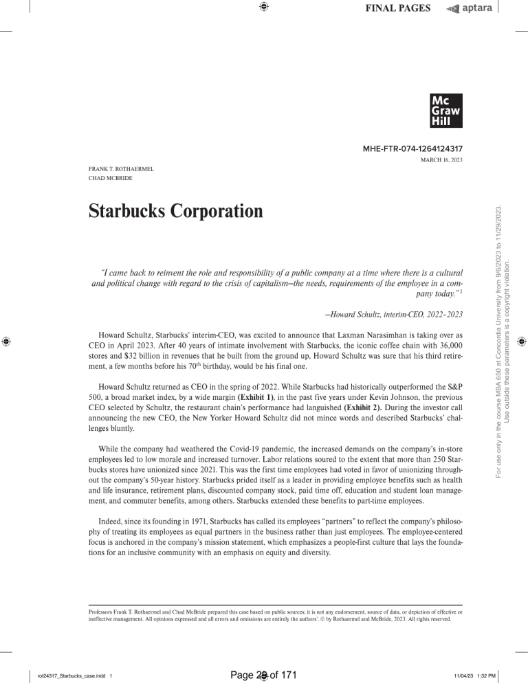 Starbucks Case Study: Challenges & Strategies