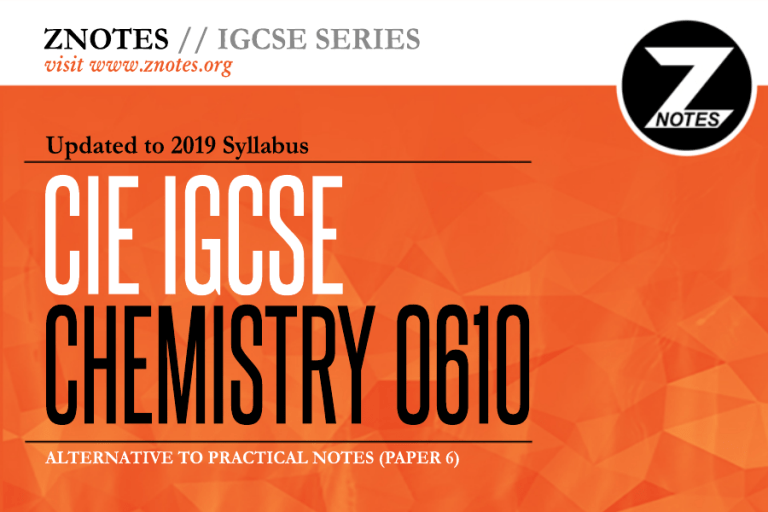 IGCSE Chemistry 0610 Alternative to Practical Notes