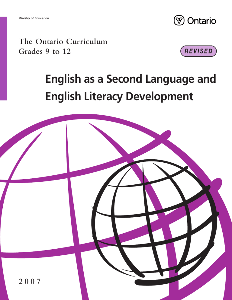 Ontario ESL & ELD Curriculum Grades 9-12 (Revised 2007)