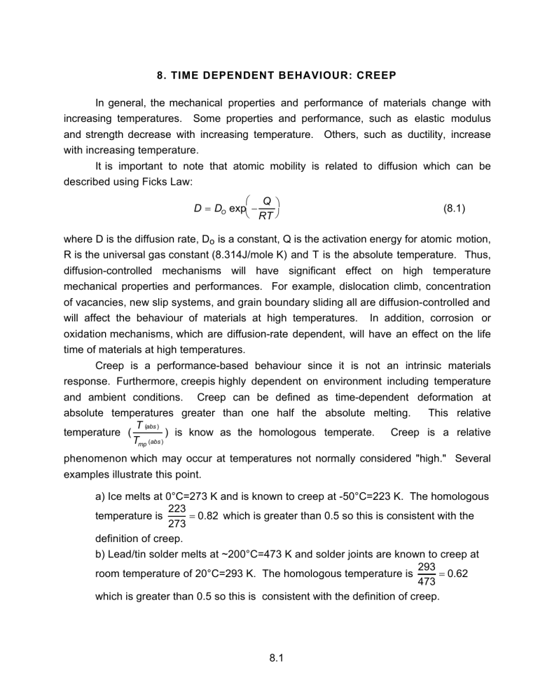 Creep: Time-Dependent Material Deformation & High-Temperature Behavior
