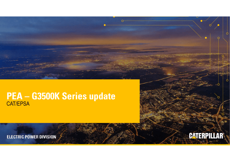 Caterpillar G3500K Series Update: Performance, Efficiency, Fuel Flexibility