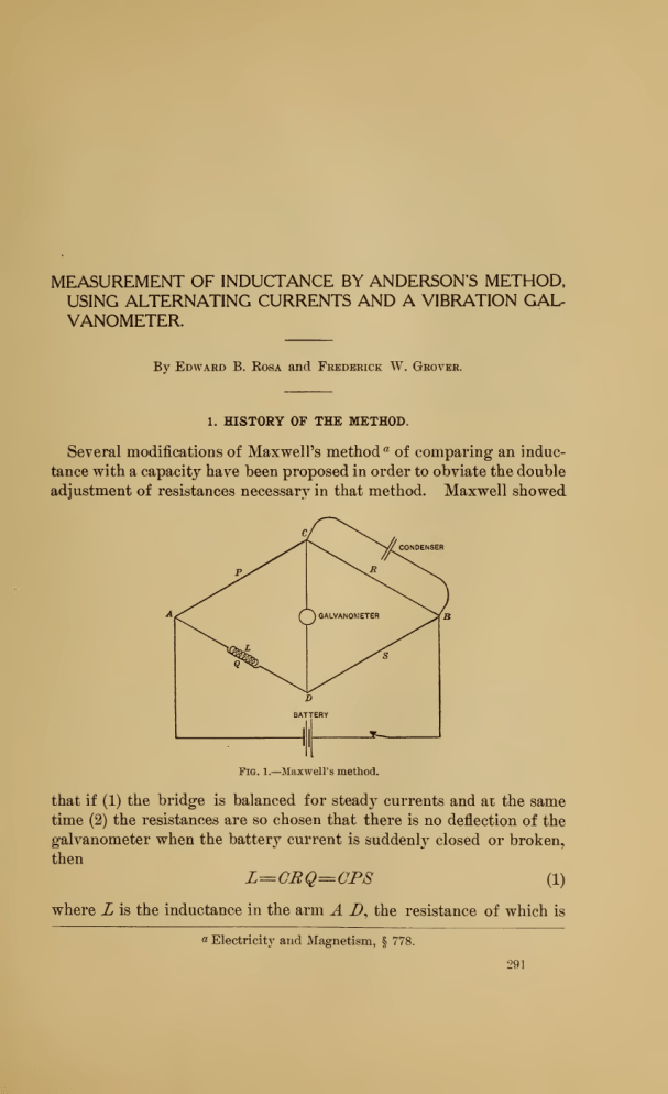 Anderson's Method for Inductance Measurement: AC & Vibration Galvanometer