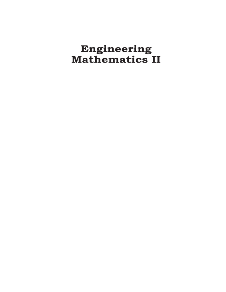 Engineering Mathematics II: Matrices, Vector Calculus, Complex Analysis