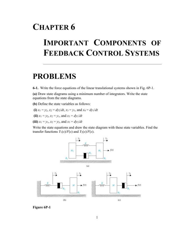 Feedback Control Systems: Force Equations, State Diagrams & Transfer ...