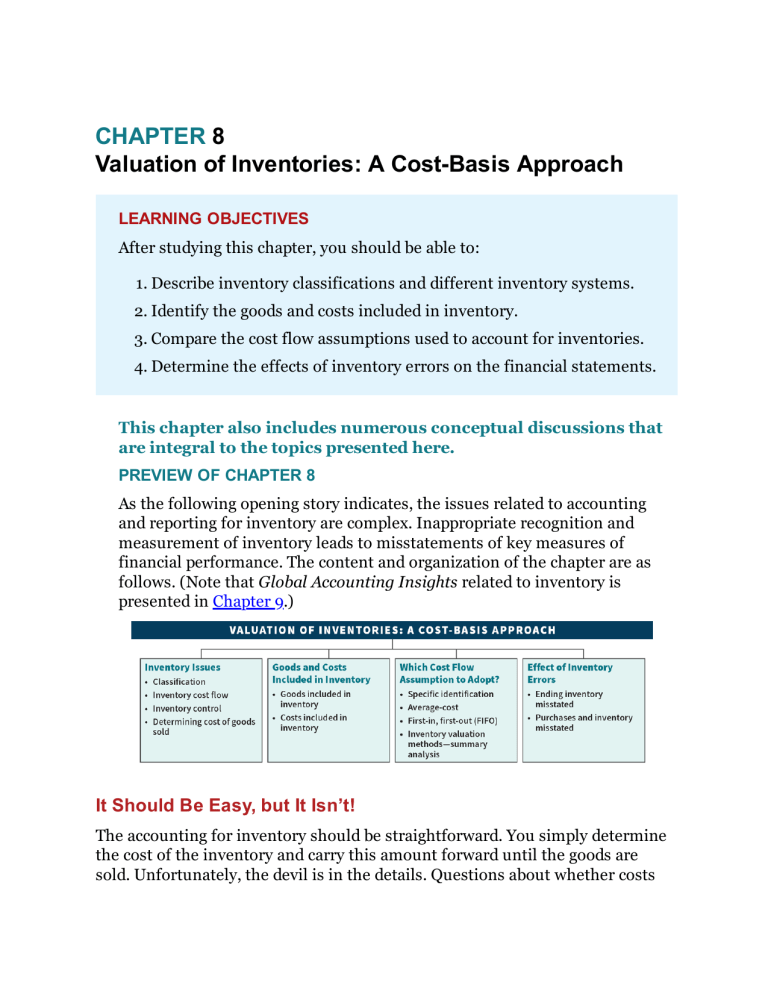 Inventory Valuation: Cost-Basis Approach & Accounting Systems