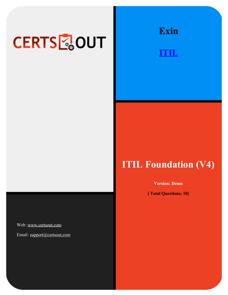 ITIL Foundation V4 Exam Questions Demo