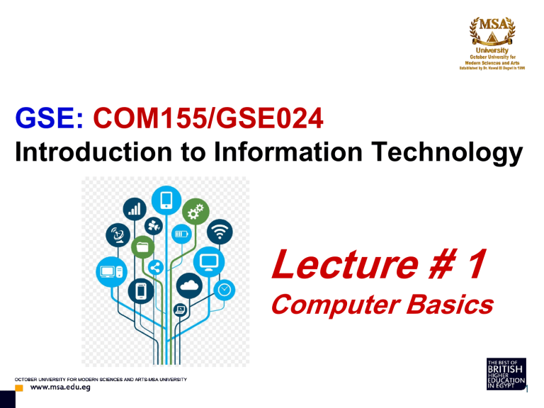 Introduction to Information Technology - Computer Basics
