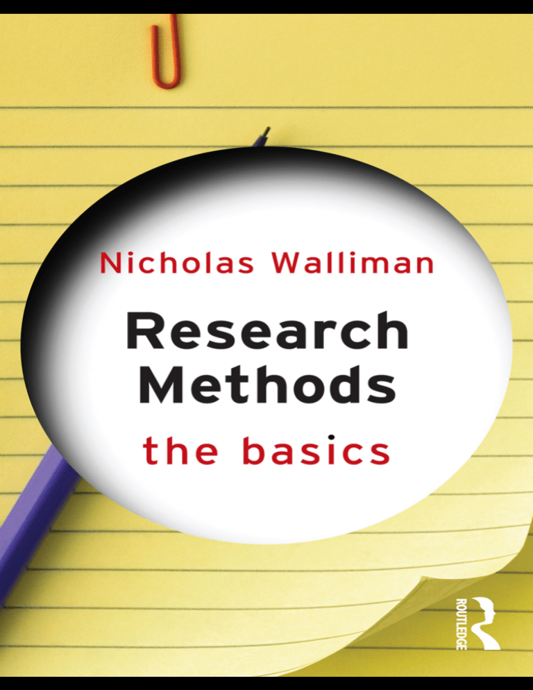 Research Methods: The Basics - Textbook