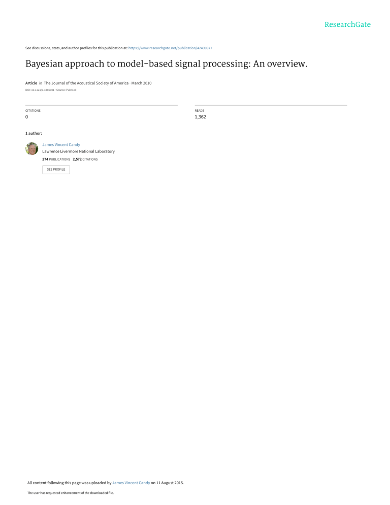 Bayesian Model-Based Signal Processing: An Overview in Ocean Acoustics