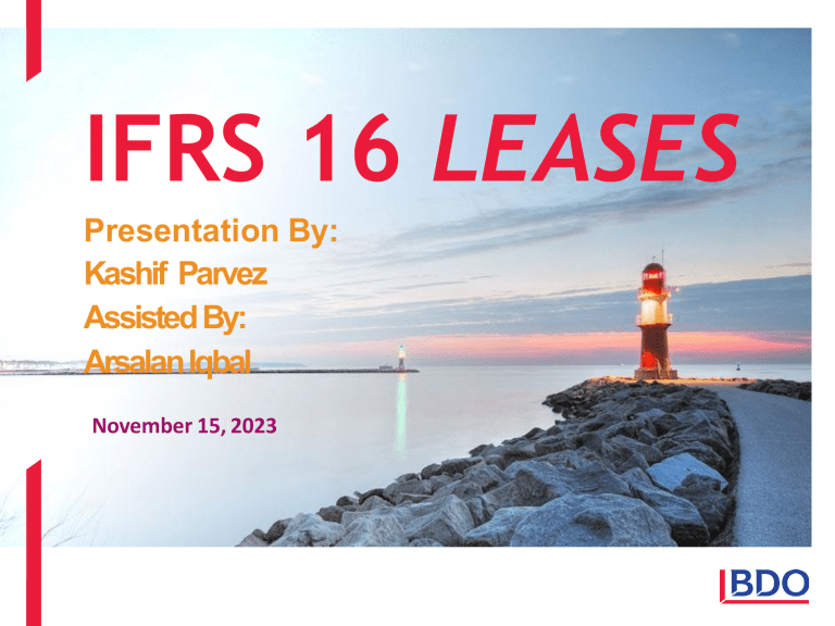 IFRS 16 Leases: Overview, Recognition, Measurement & Transition
