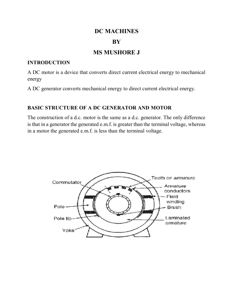 DC Machines: Structure, Types, & Characteristics of Motors & Generators