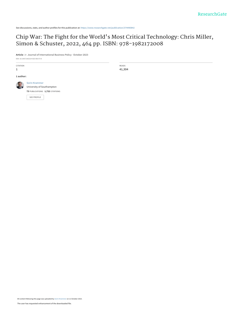 Chip War Book Review: Semiconductors, Geopolitics & Global Power