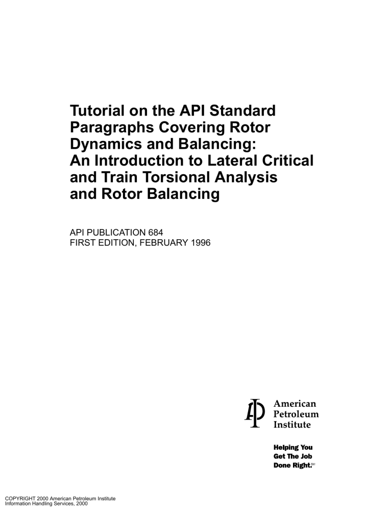 API PUBL 684