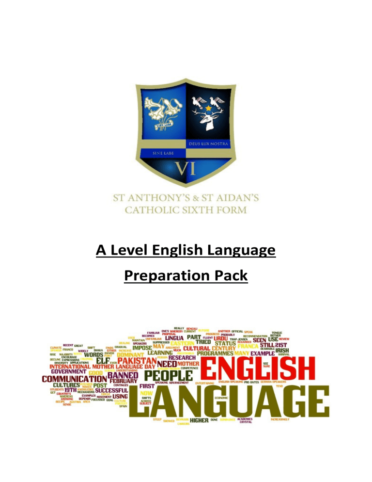 A Level English Language Preparation Pack: Meanings & Representations