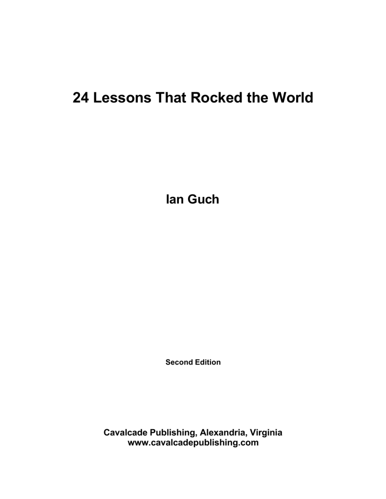 24 Chemistry Lessons & Labs: Teacher's Guide by Ian Guch
