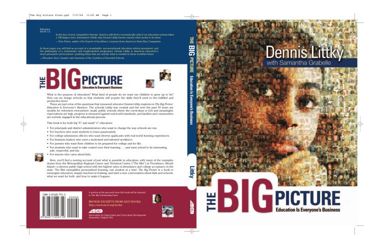 The Big Picture: Education Is Everyone's Business by Dennis Littky