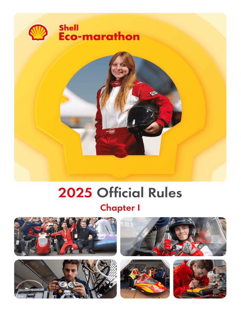 Shell Eco-marathon 2025 Official Rules Chapter I: Vehicle Design & Safety