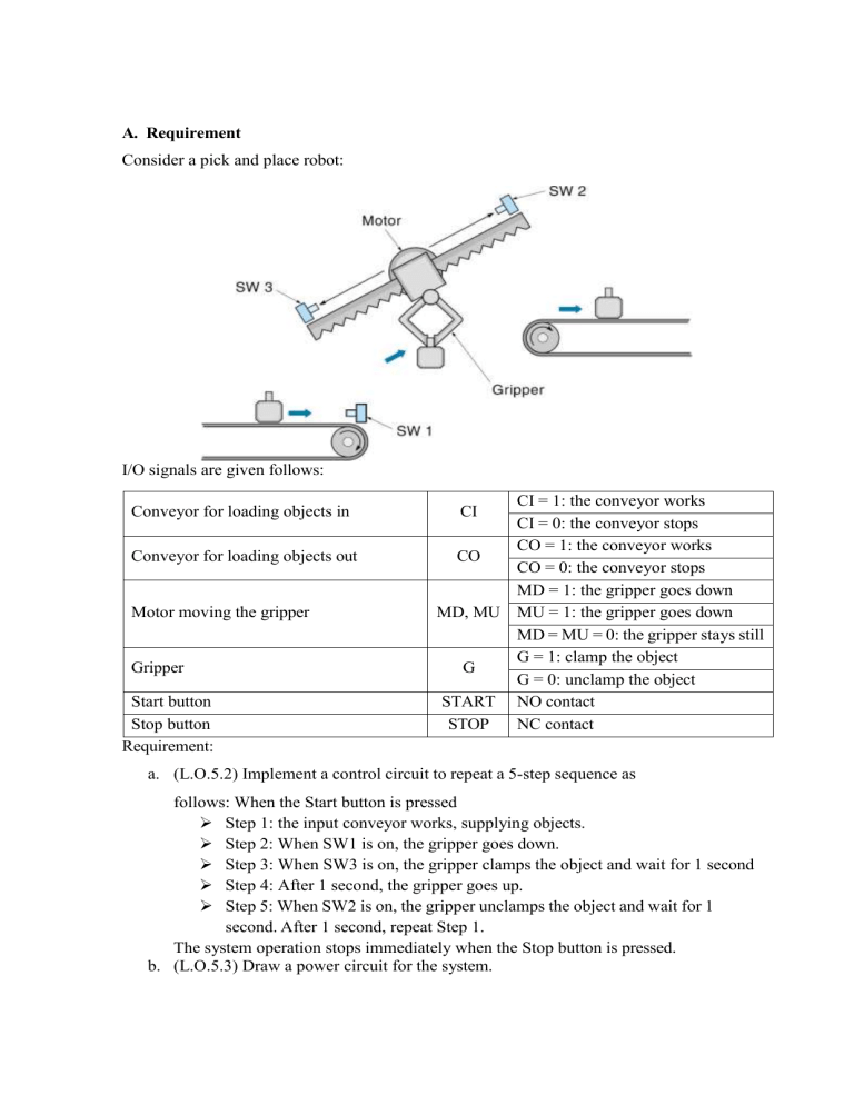 Pick and Place Robot Control Circuit Design & Sequence Automation
