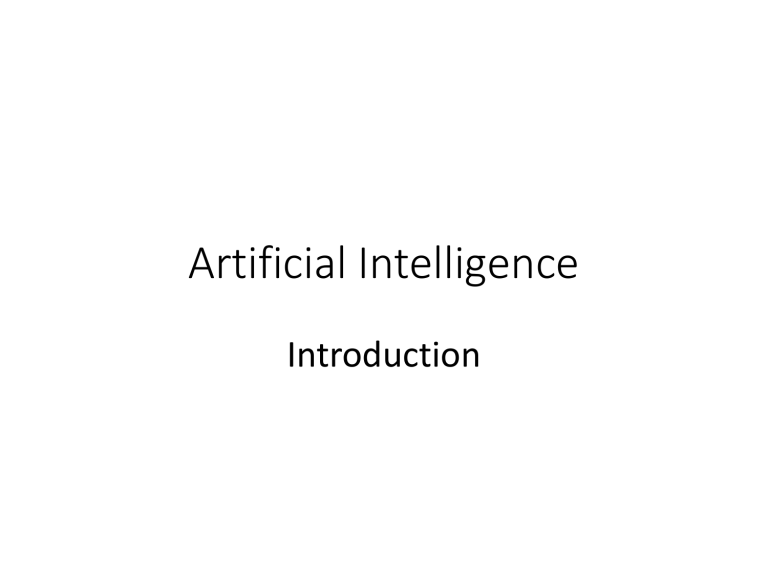 Artificial Intelligence: Introduction to AI Concepts
