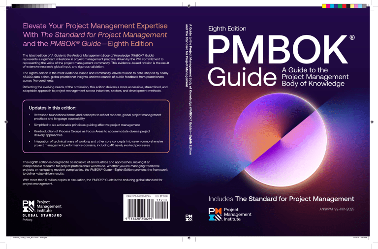 PMBOK Guide Eighth Edition: Project Management Body of Knowledge