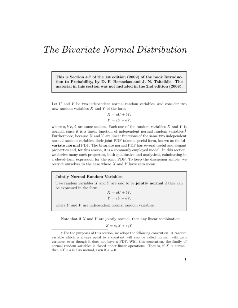 The Bivariate Normal Distribution - Probability Textbook