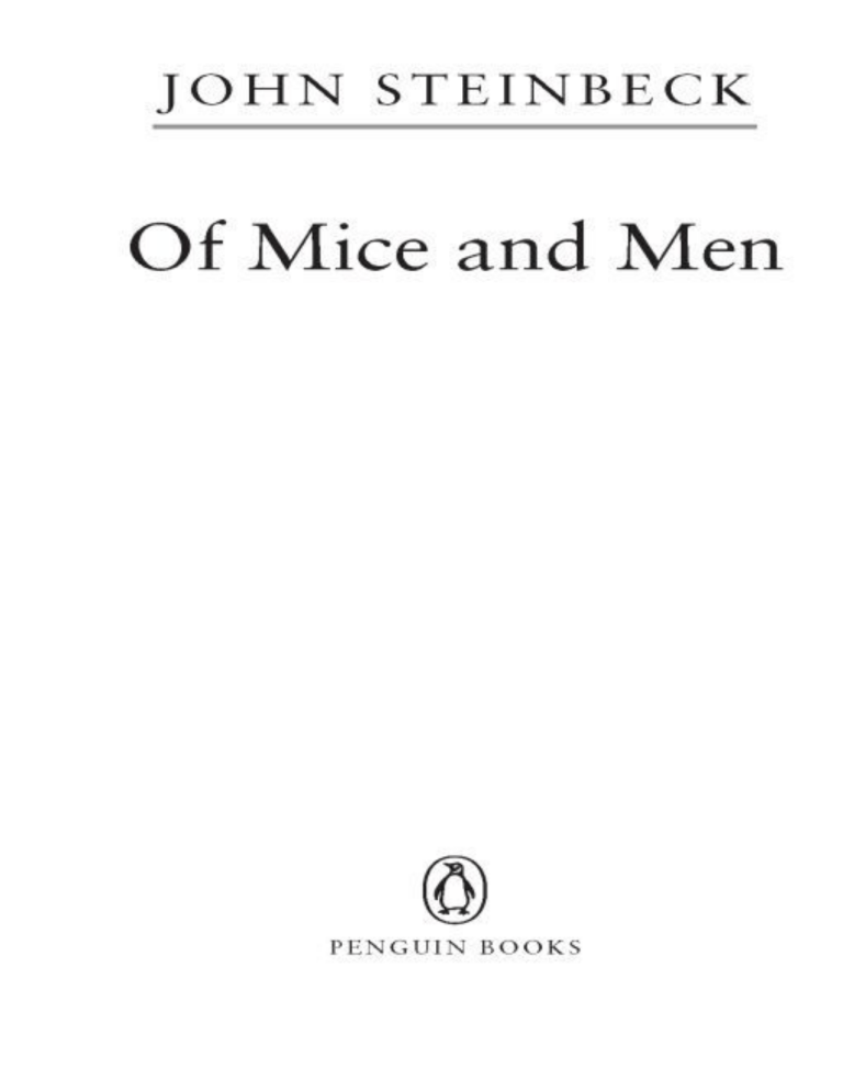 Of Mice and Men by John Steinbeck - Penguin Books