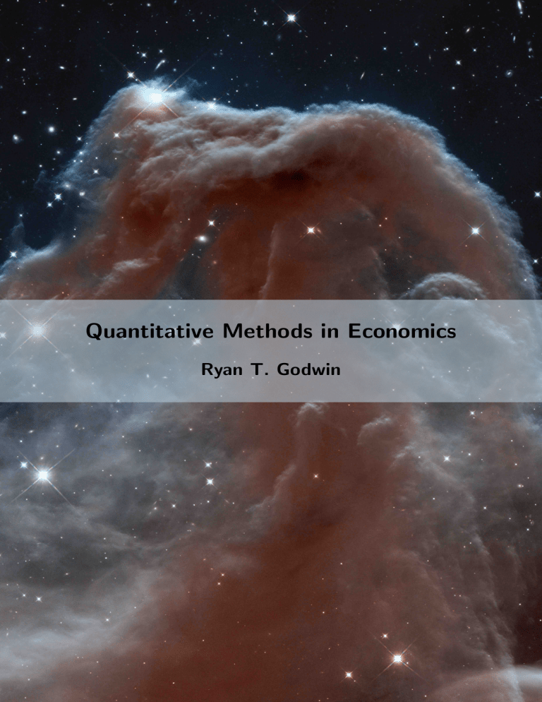 Quantitative Methods in Economics Textbook