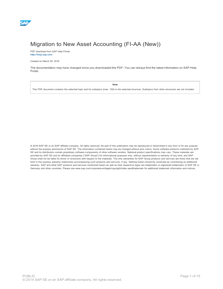 SAP FI-AA (New) Migration Guide: Asset Accounting to SAP Simple Finance