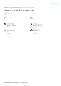 MARK 202 Buyer Behaviour Course Outline