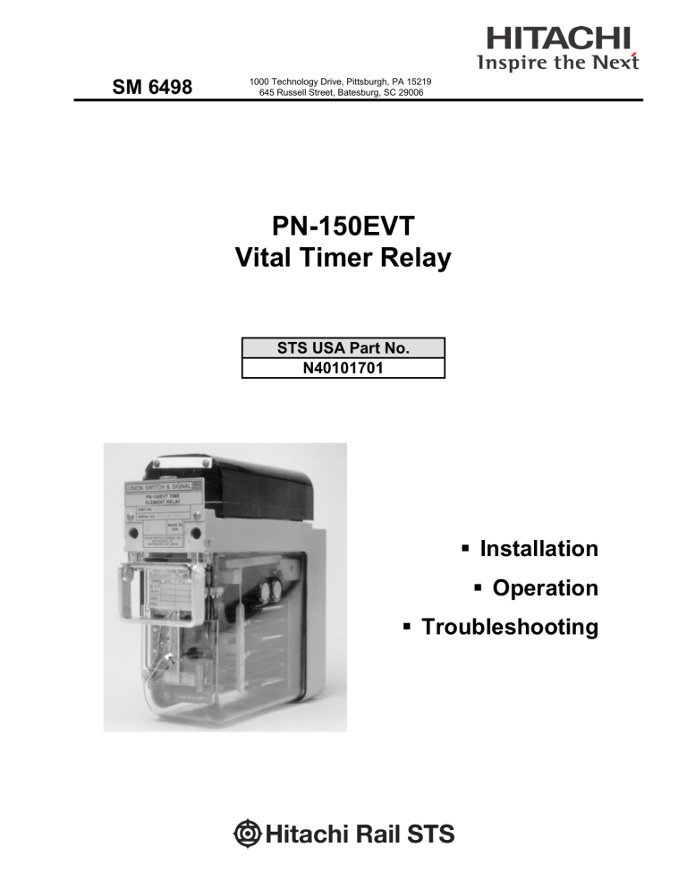 PN-150EVT Vital Timer Relay: Installation, Operation, Troubleshooting ...