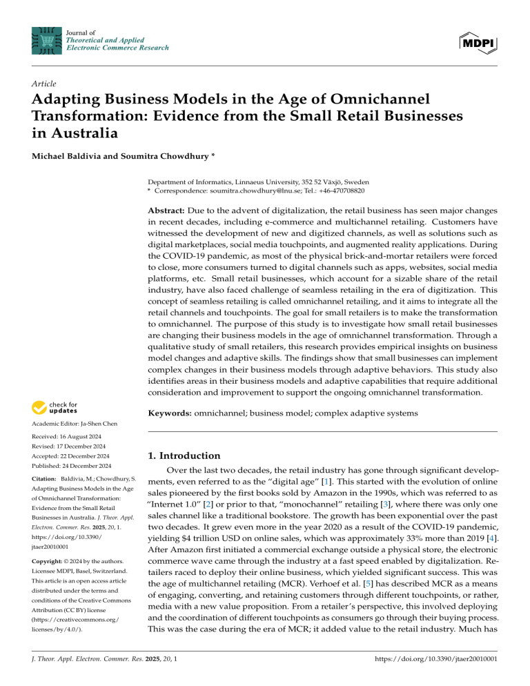 Omnichannel Transformation: Small Retail Business Model Adaptation