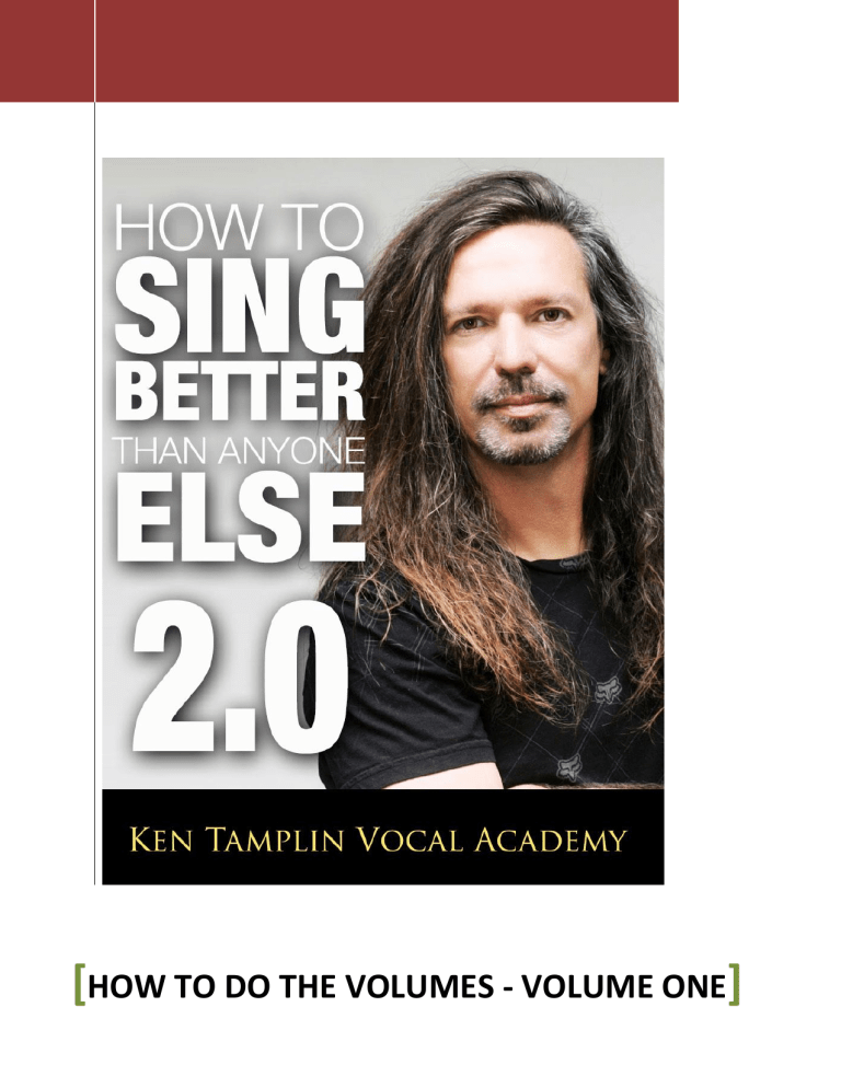 How to Sing Volume 1: Vocal Training & Exercises by Ken Tamplin